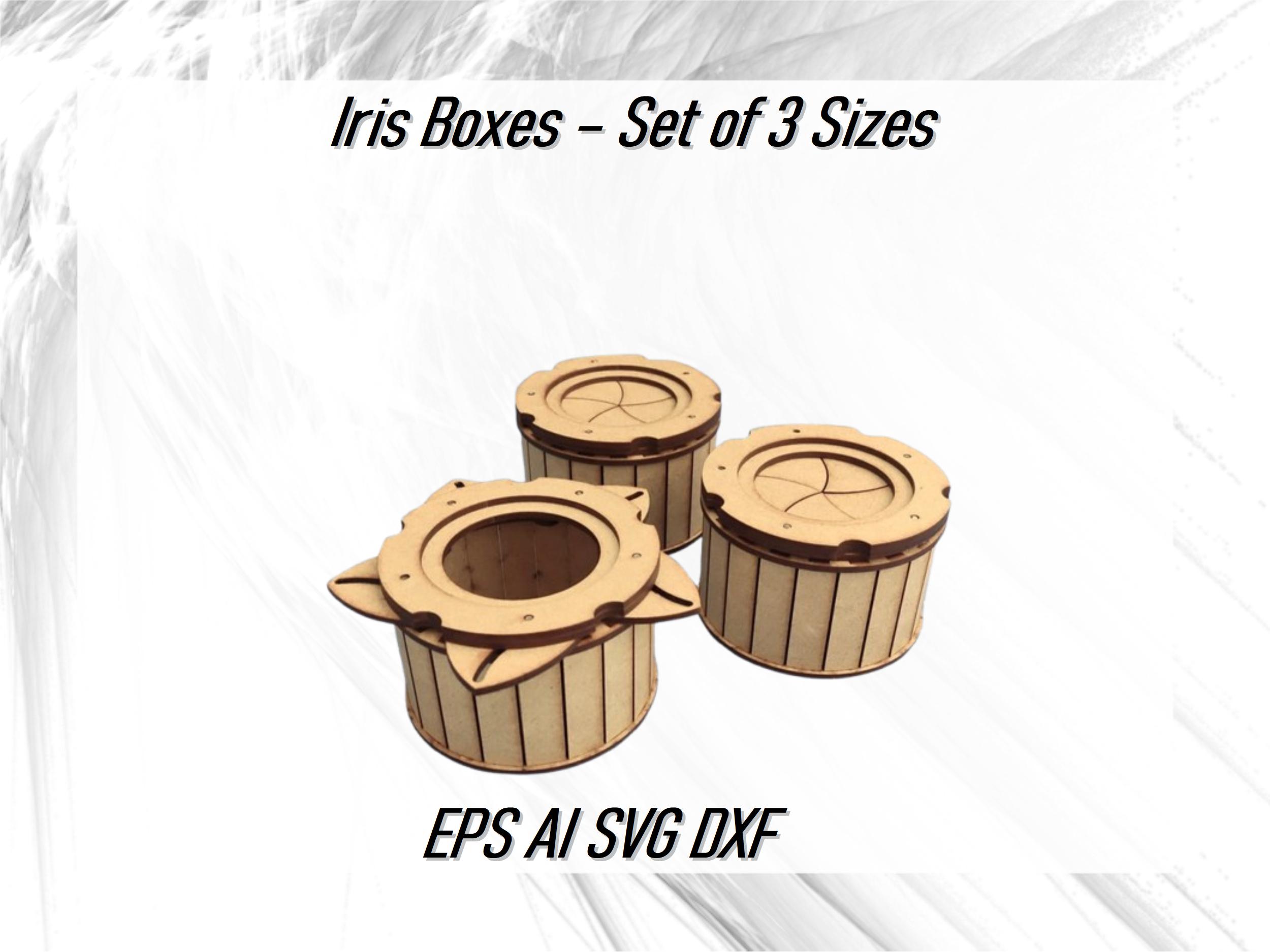 Laser Cut Iris Box Puzzle Vector Files Eps Ai Cdr Dxf Svg,instant ...