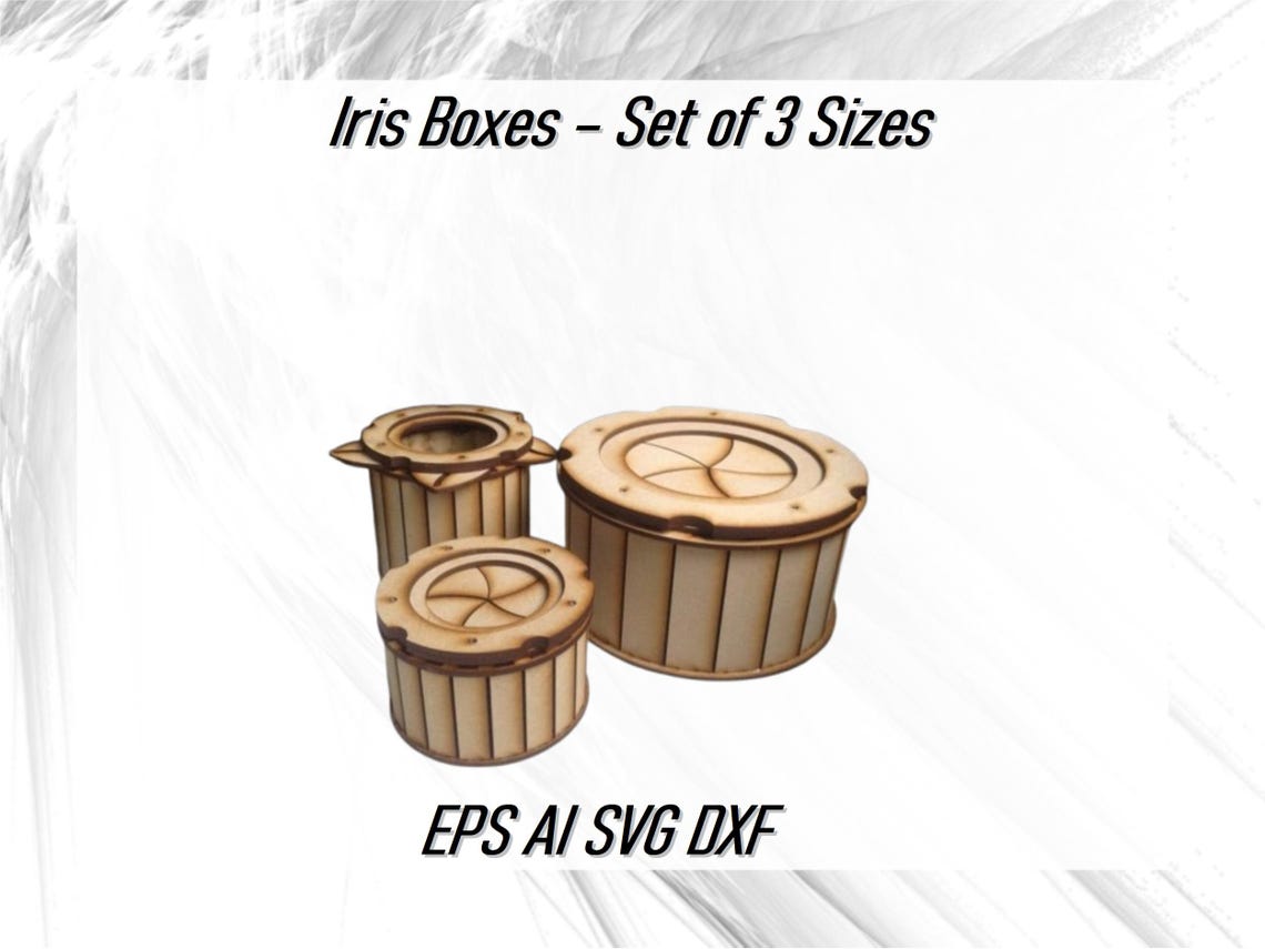 Laser Cut Iris Box Puzzle Vector Files Eps Ai Cdr Dxf Svg,instant ...