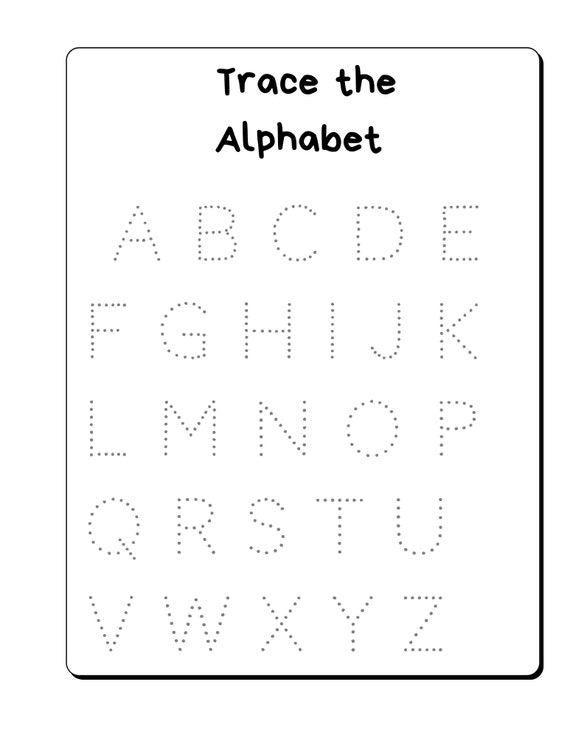 Practice Alphabet | Etsy