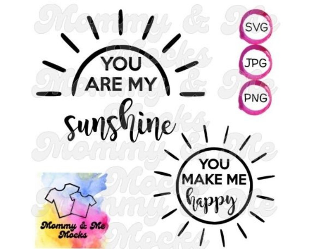 You Are My Sunshine Svg - SVG PNG JPG - Instant Download for Silhouette ...