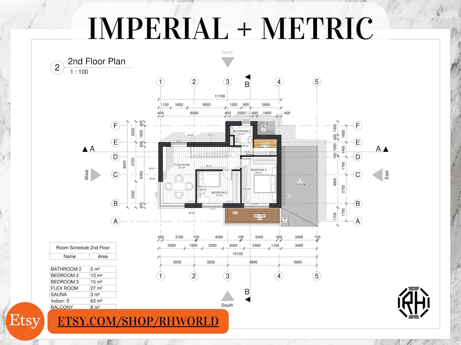 Modern 3 Bedroom House Plan: 130 Sqm (1400 Sq Ft), (PDF + DWG) - Etsy