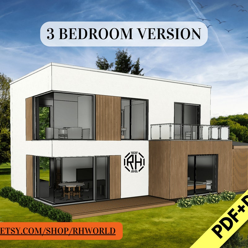 Modern House Plans - Etsy