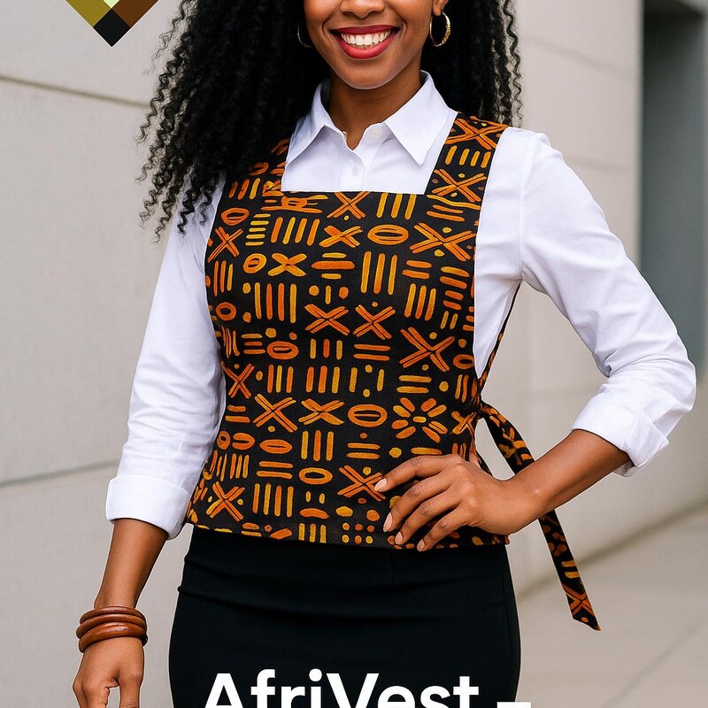 African Print Vest - Etsy