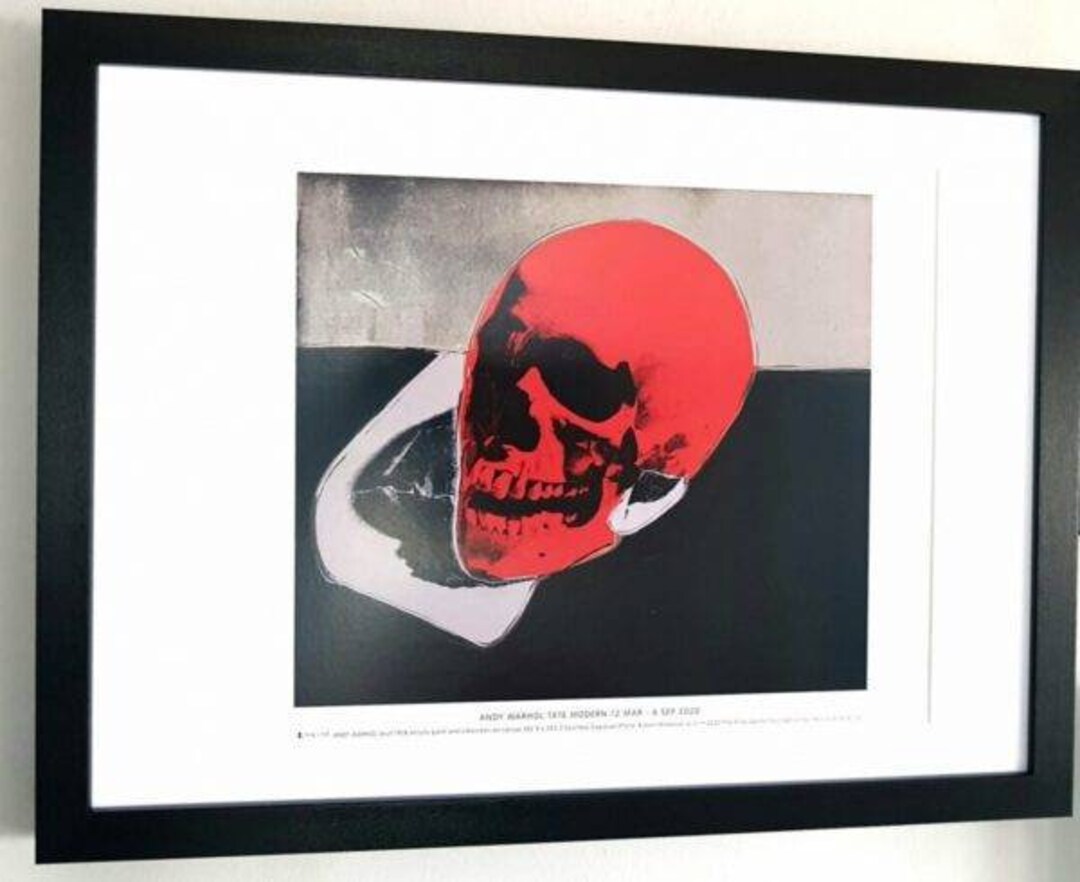 Andy Warhol Framed Original Tate Gallery Print 2020 RARE Skull 1976 - Etsy