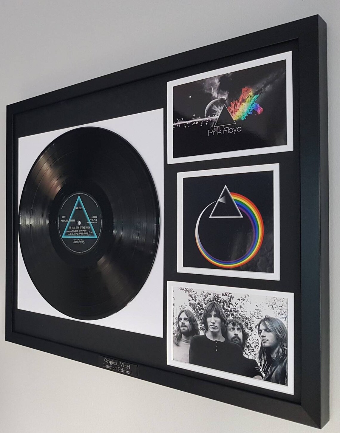 Pink Floyd Framed Dark Side of the Moon Genuine Vinyl Album-limited ...