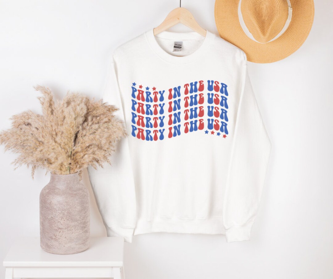 USA Patriotic Sweatshirt - 4th of July Sweater - Fourth of July Party ...