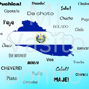 El Salvador Common Words Tumbler Wrap DIGITAL PRINT - Etsy