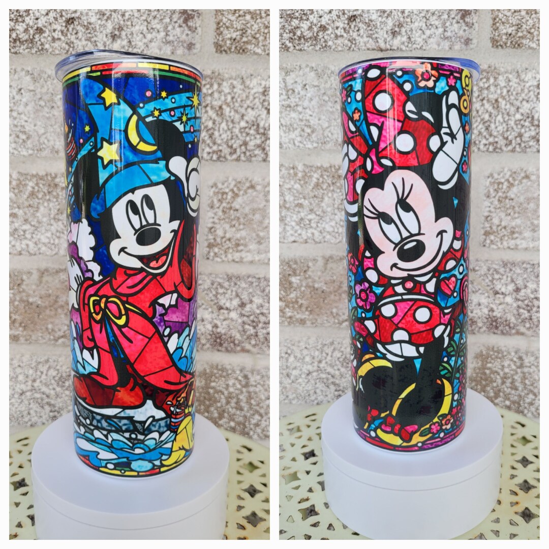 Stained Glass Mickey and Minnie Mouse - Etsy