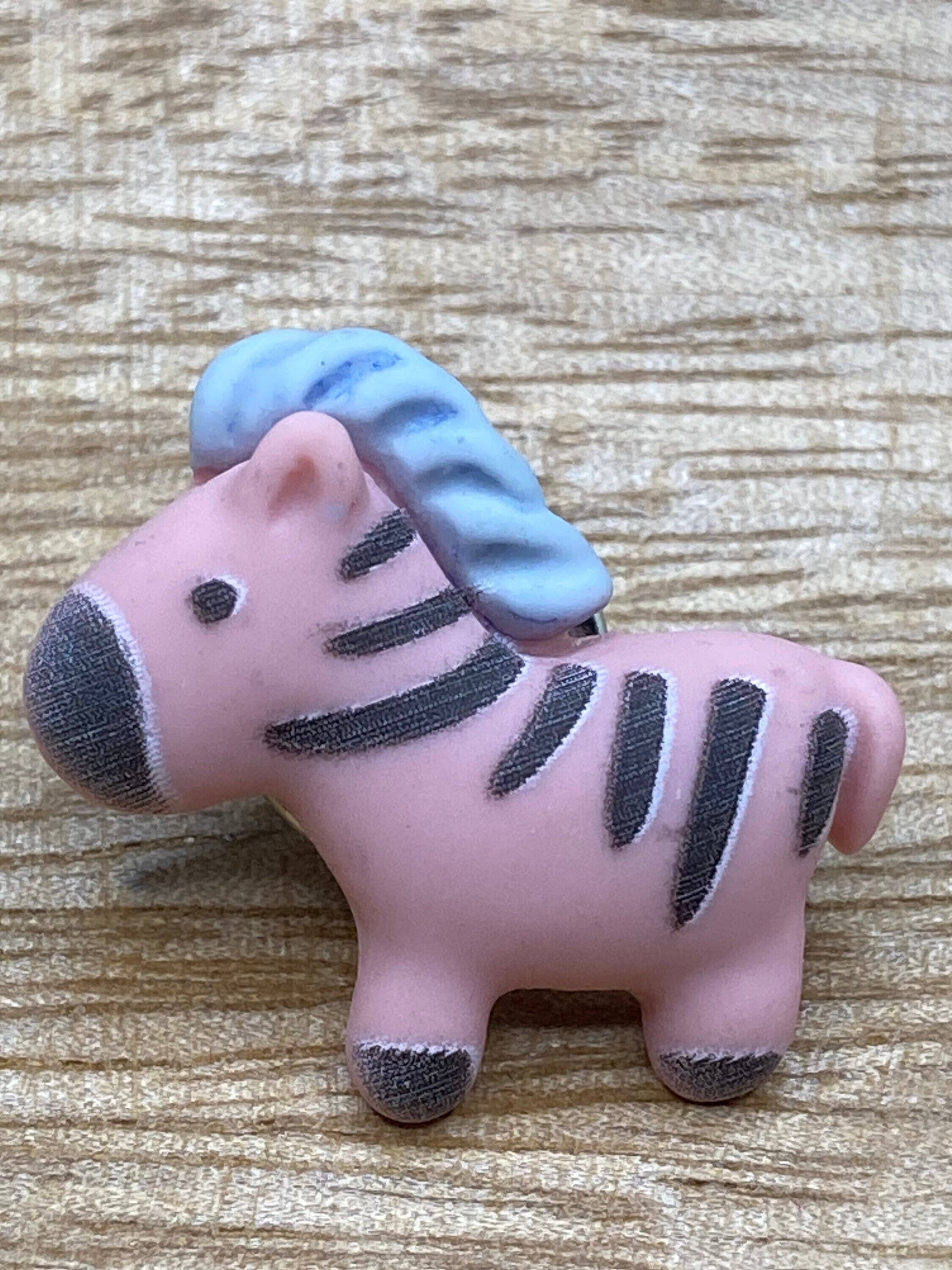 Pink Zebra Badge/zebra Pin/cute Pin/badges/cute Badges/lapel - Etsy