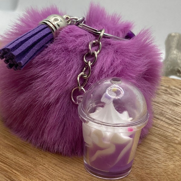 Pom Pom Keyring - Etsy UK