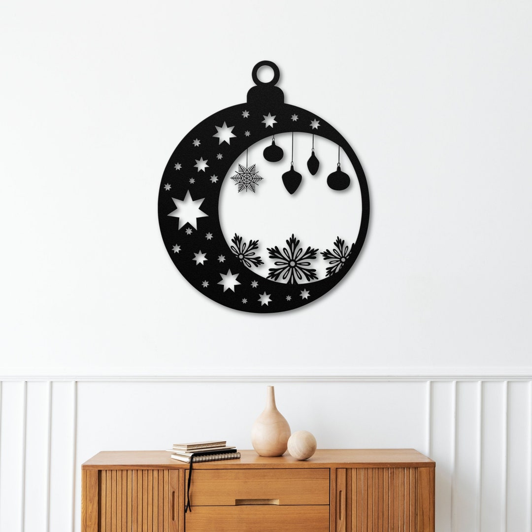 Christmas Metal Wall Decor, Christmas Ornaments Decor, Metal Wall Art ...