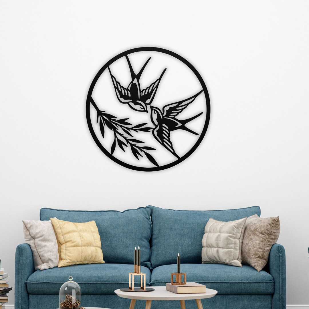 Birds Metal Wall Art, Bird Lovers Home Decor, Bird Watcher Metal Wall ...