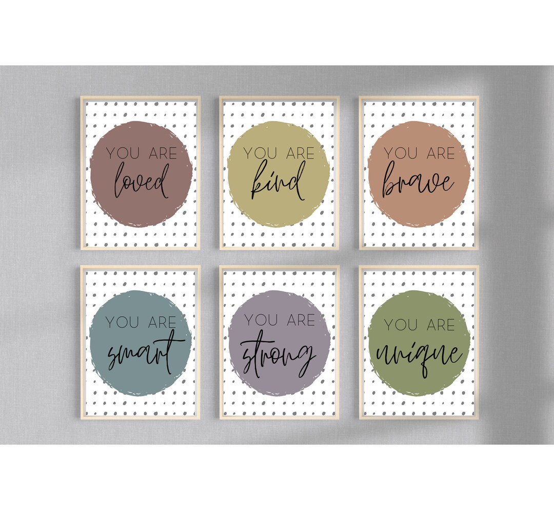 Affirmations for Kid | Playroom Prints | Affirmations Wall Art ...