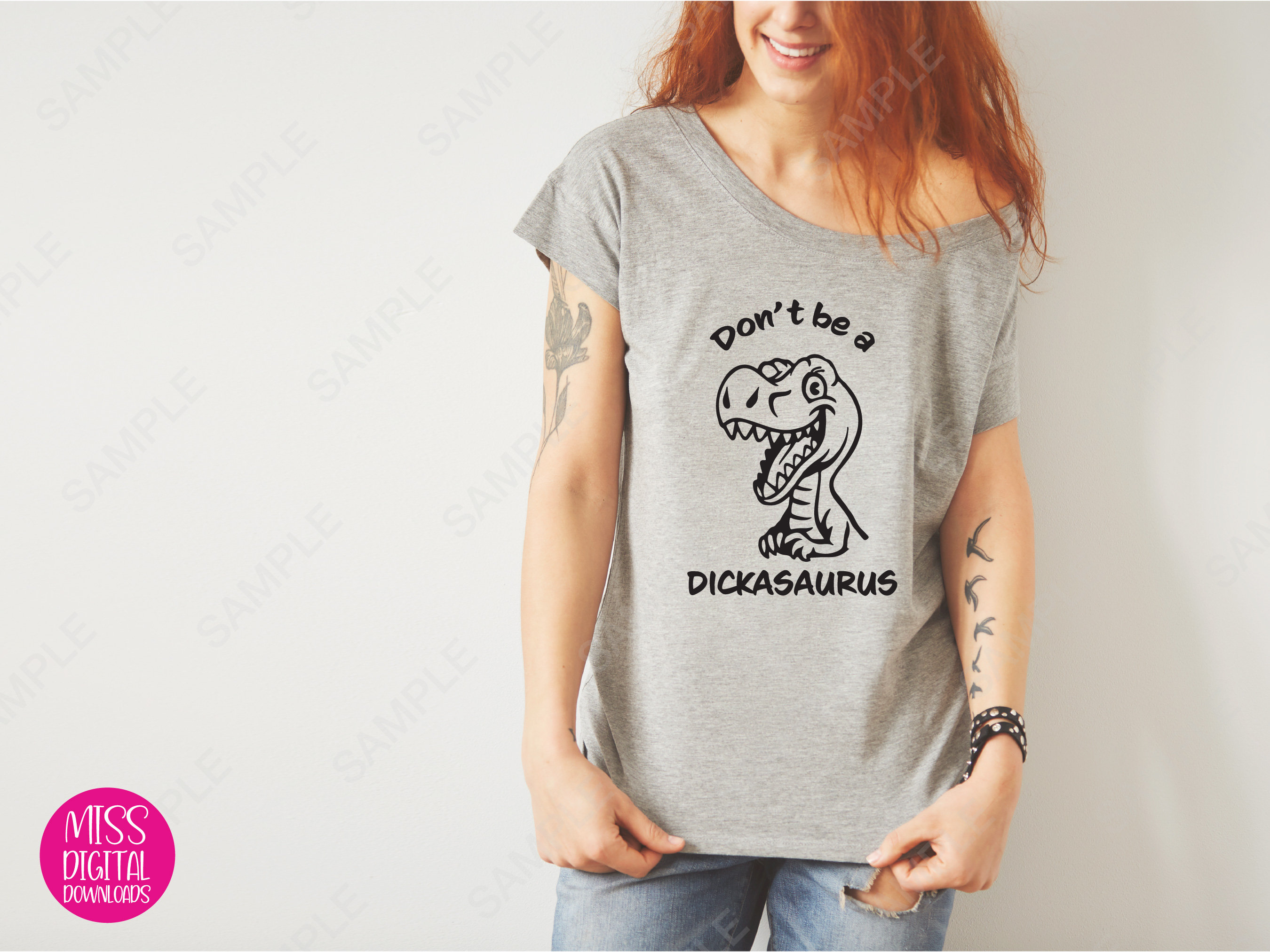 Don't Be a Dickasaurus SVG and PNG: Sublimation, Cricut Cut File Adult ...