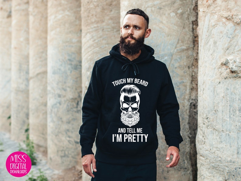 Touch My Beard and Tell Me I'm Pretty Skull, SVG and PNG, Digital ...