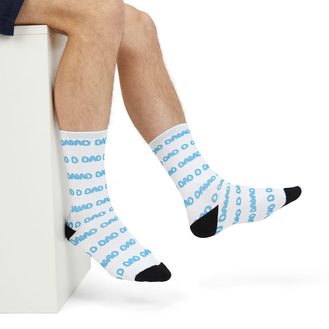 Bluey Dad Sublimation Crew Socks - Fun Father's Day Gift, Novelty Dad ...