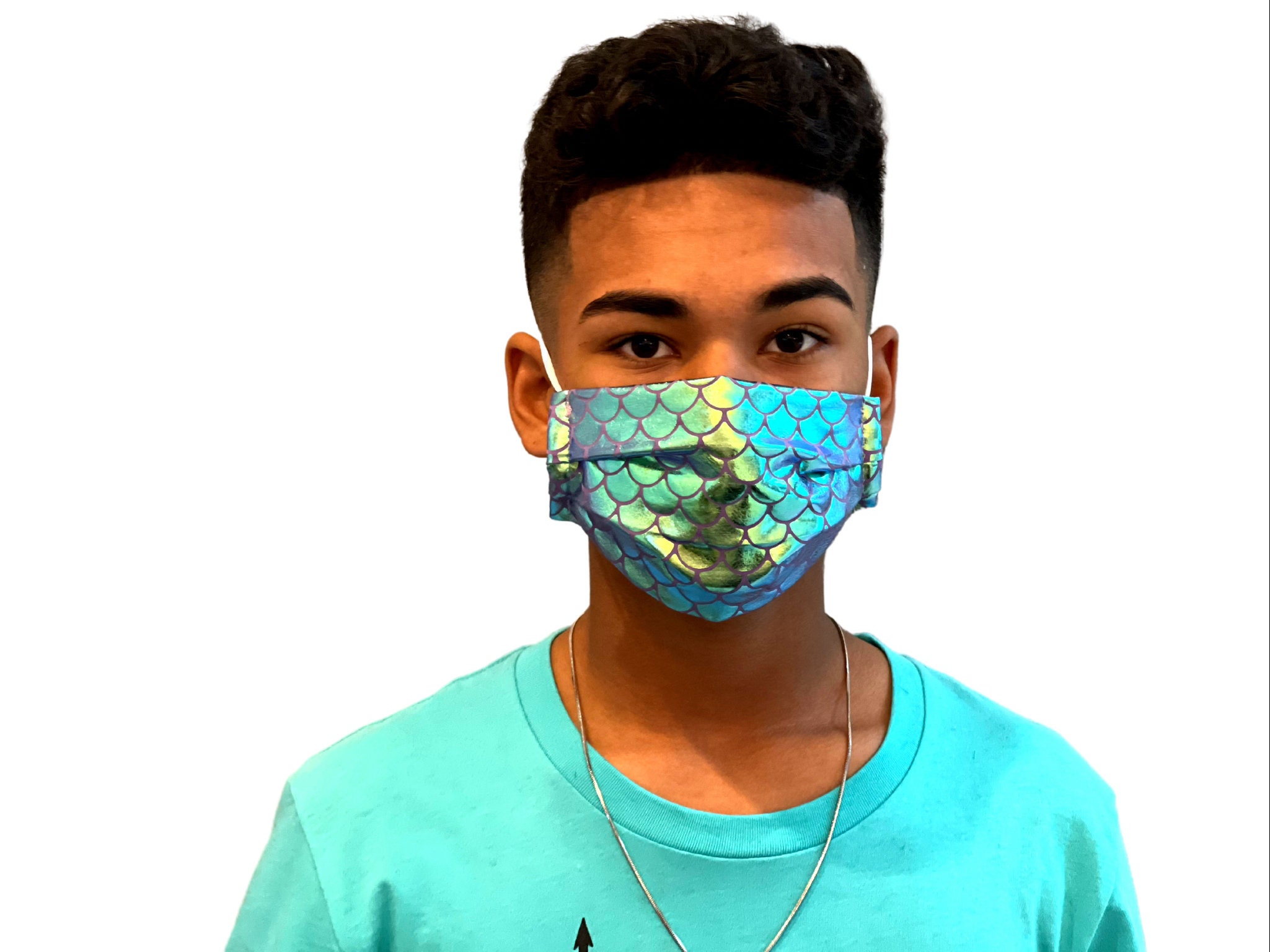 Blue/ Green Unisex Mermaid/ Merman Mask - Etsy