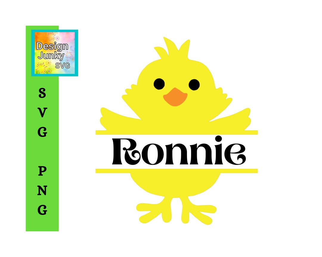Easter SVG, Easter Chick Svg, Chick Name Frame Svg, Yellow Chick Svg ...