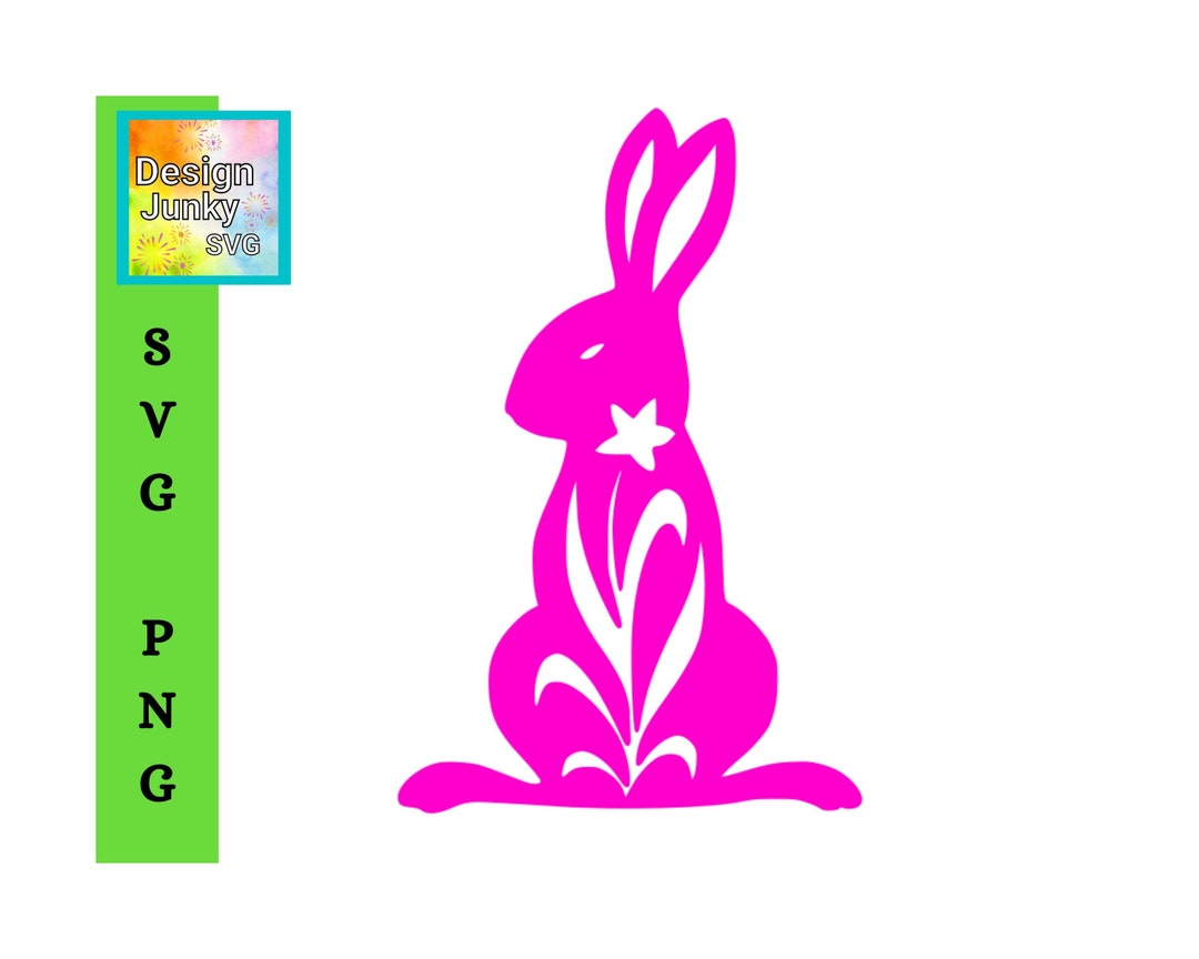 Bunny Svg Rabbit Svg Easter Svg Easter Rabbit Svg Floral Bunny Svg