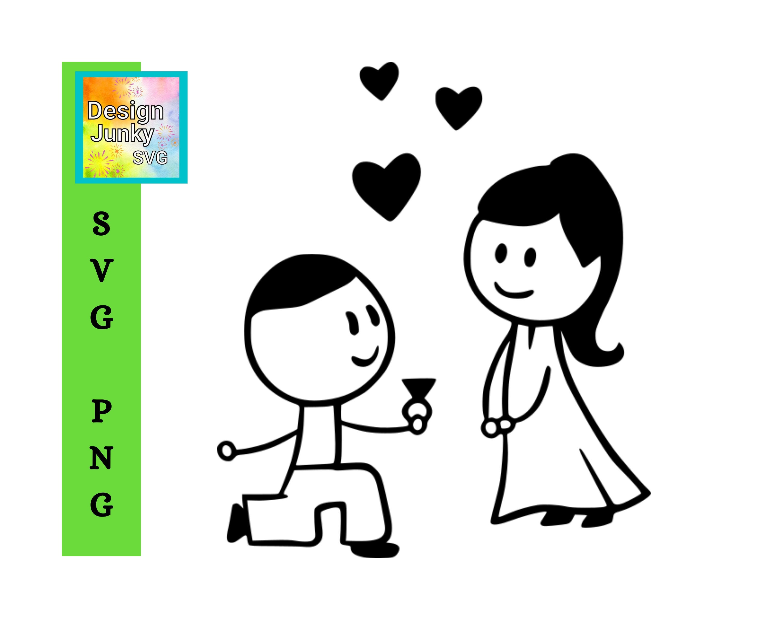 Engagement SVG, Proposal Svg, Wedding Svg, Bride Svg, Bride and Groom ...