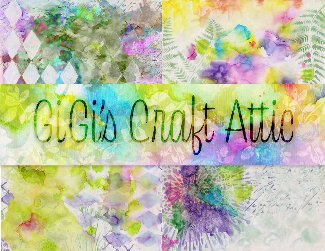 ALCOHOL INK Backgrounds/digital Downloads/4 Hand Painted Alcohol Ink ...