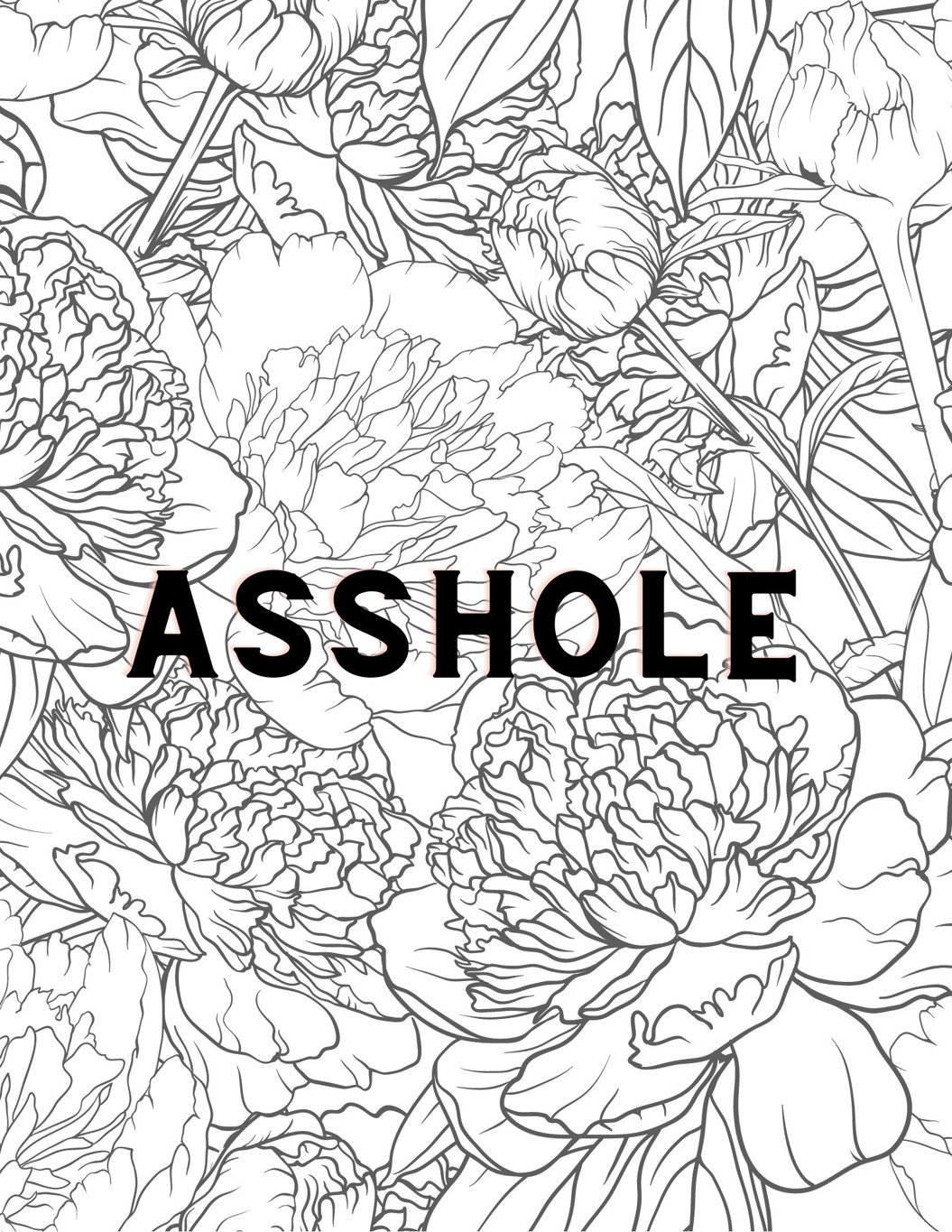 Adult Coloring Pages Flowers, Insults and Swearing - Etsy Australia