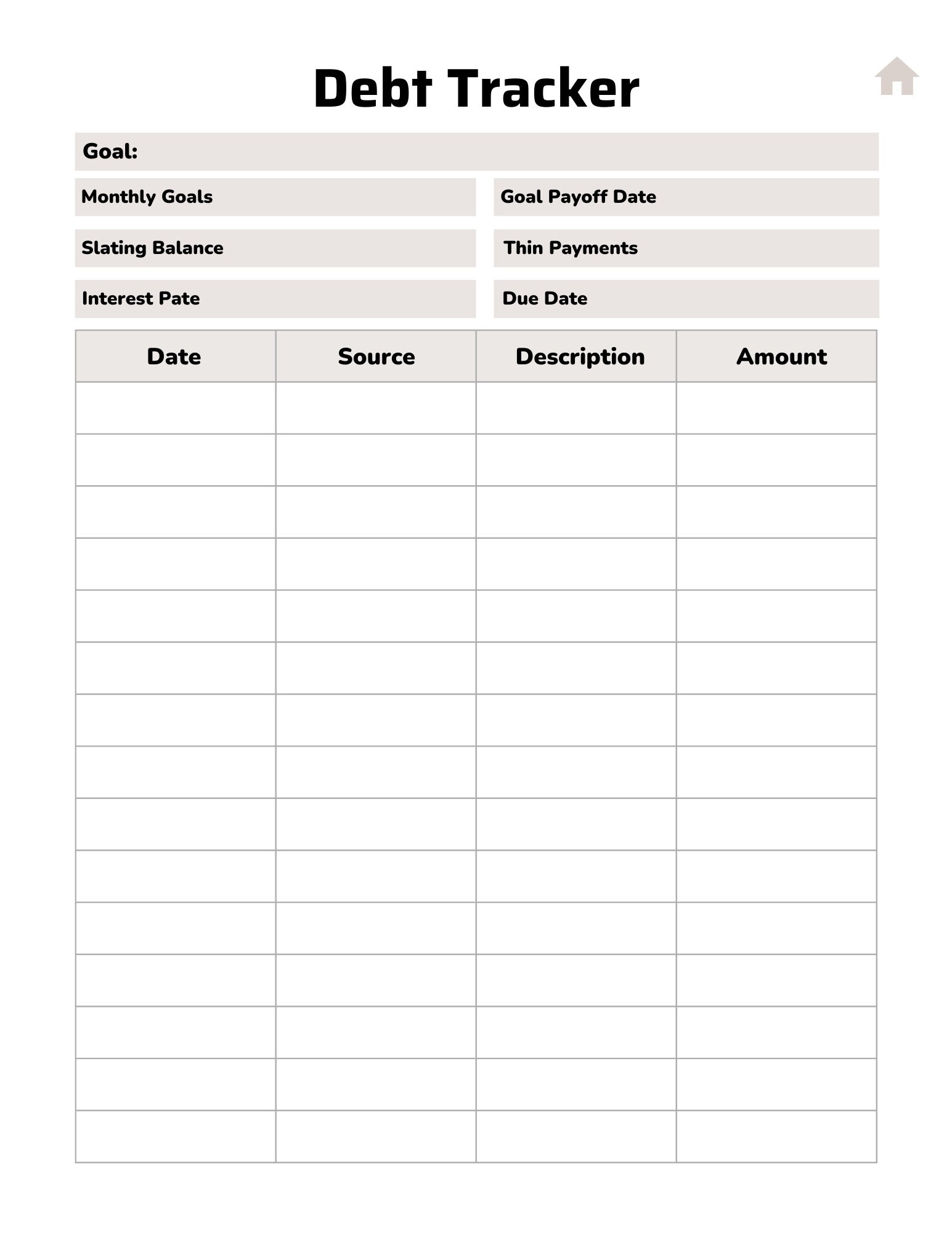 Ultimate Debt Budget Tracker Bundle Budget, Bank Account, Savings Goals ...