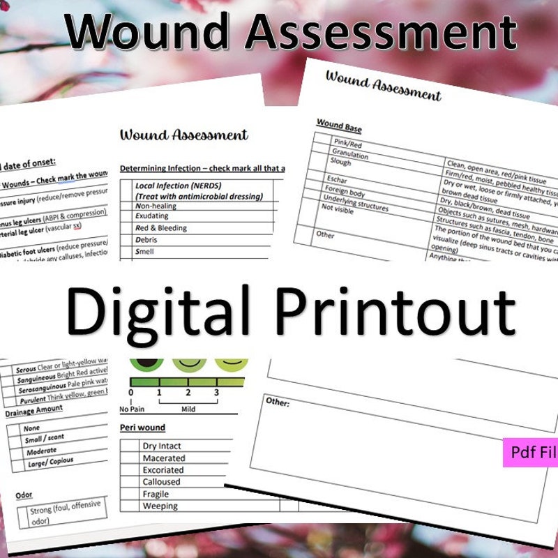 Wound Care Template - Etsy