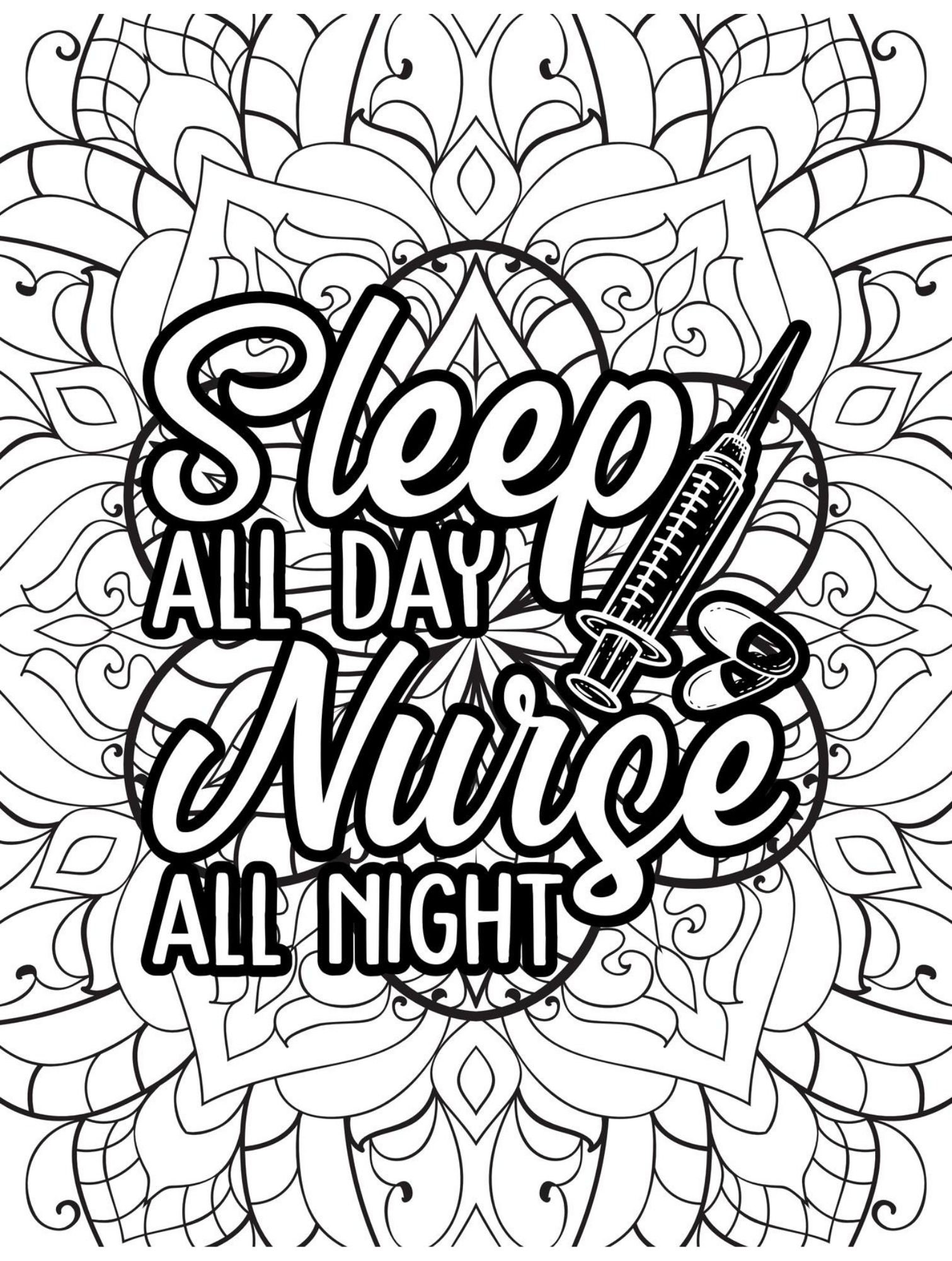Nurse Coloring Pages (64), Mandella - Etsy