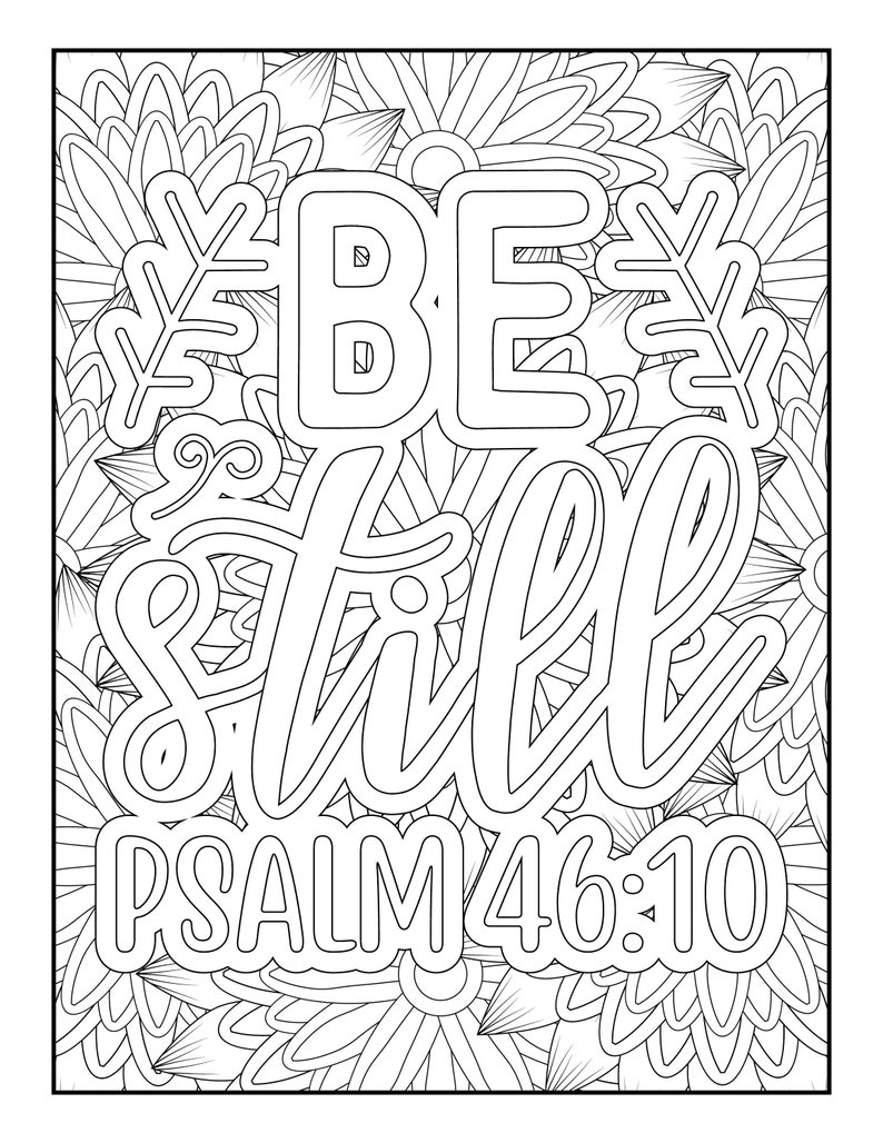 Bible Verse Scripture Coloring Book, Faith Based Coloring Book, Bible ...