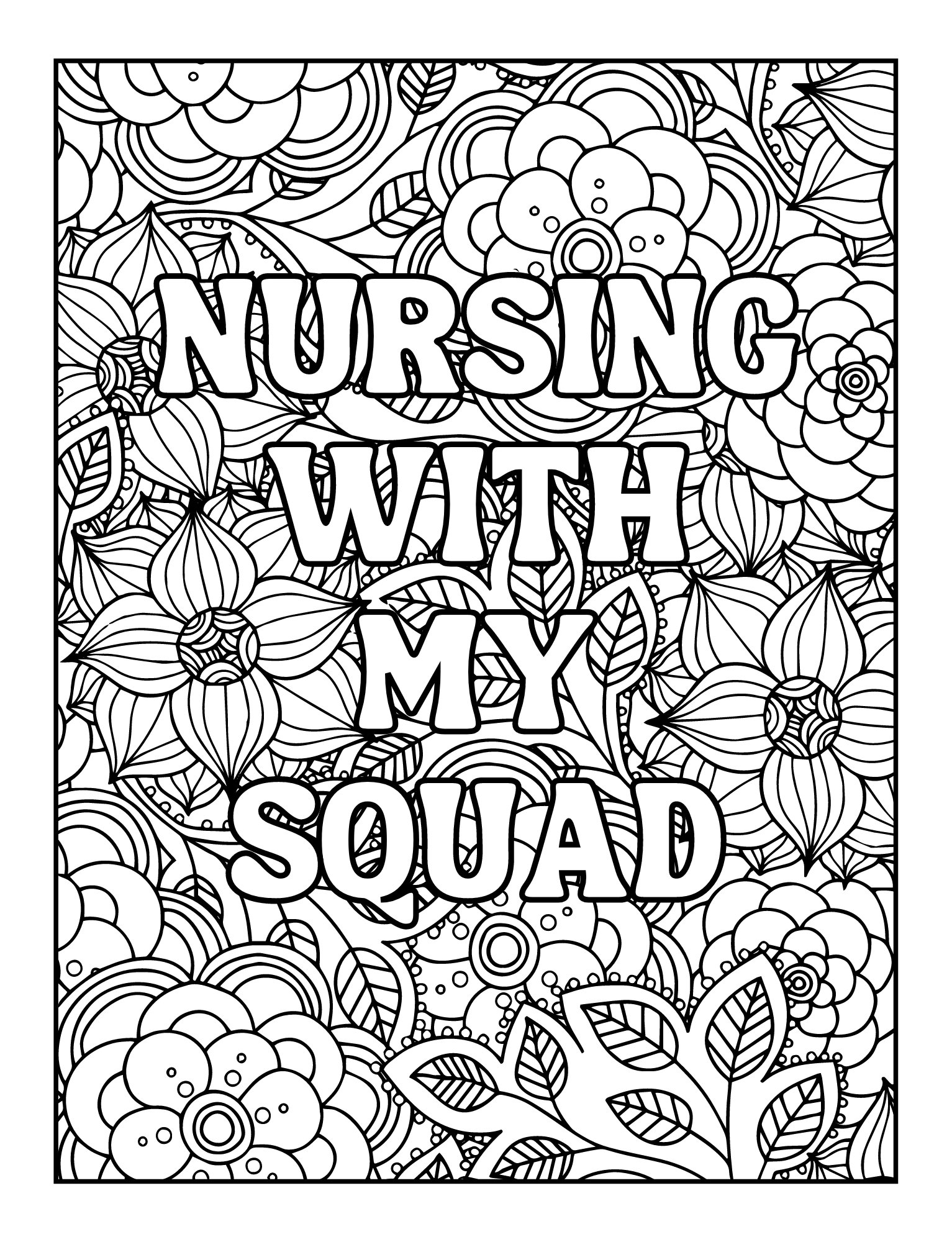 Nurse Coloring Pages 42, Mandella - Etsy