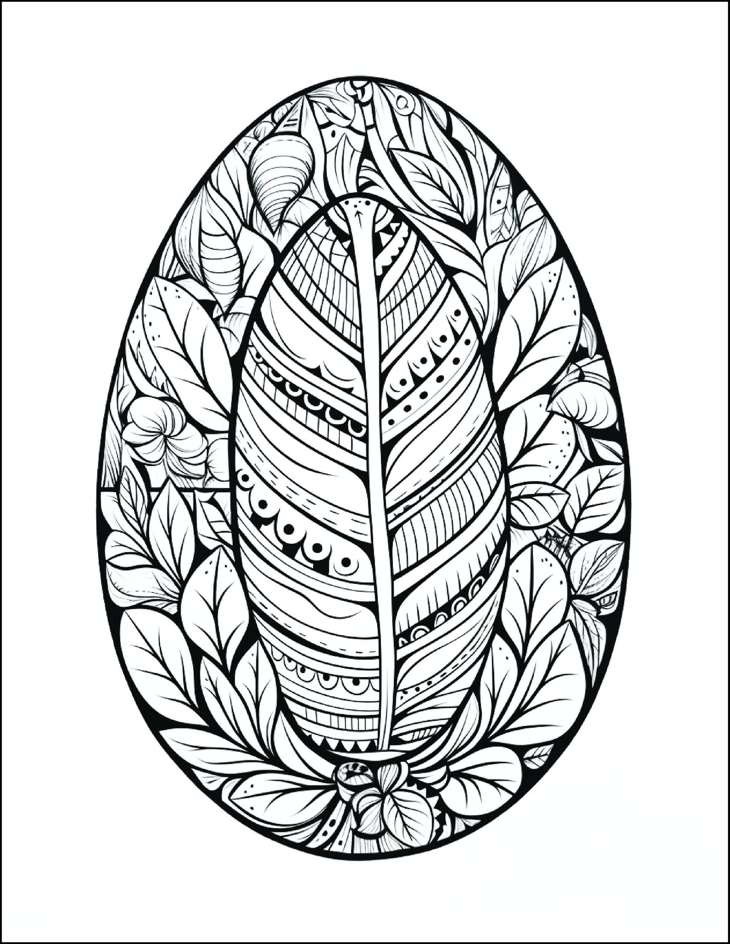 Easter Egg Coloring Pages, 40 Printable Pages for Kids, Boys, Girls ...