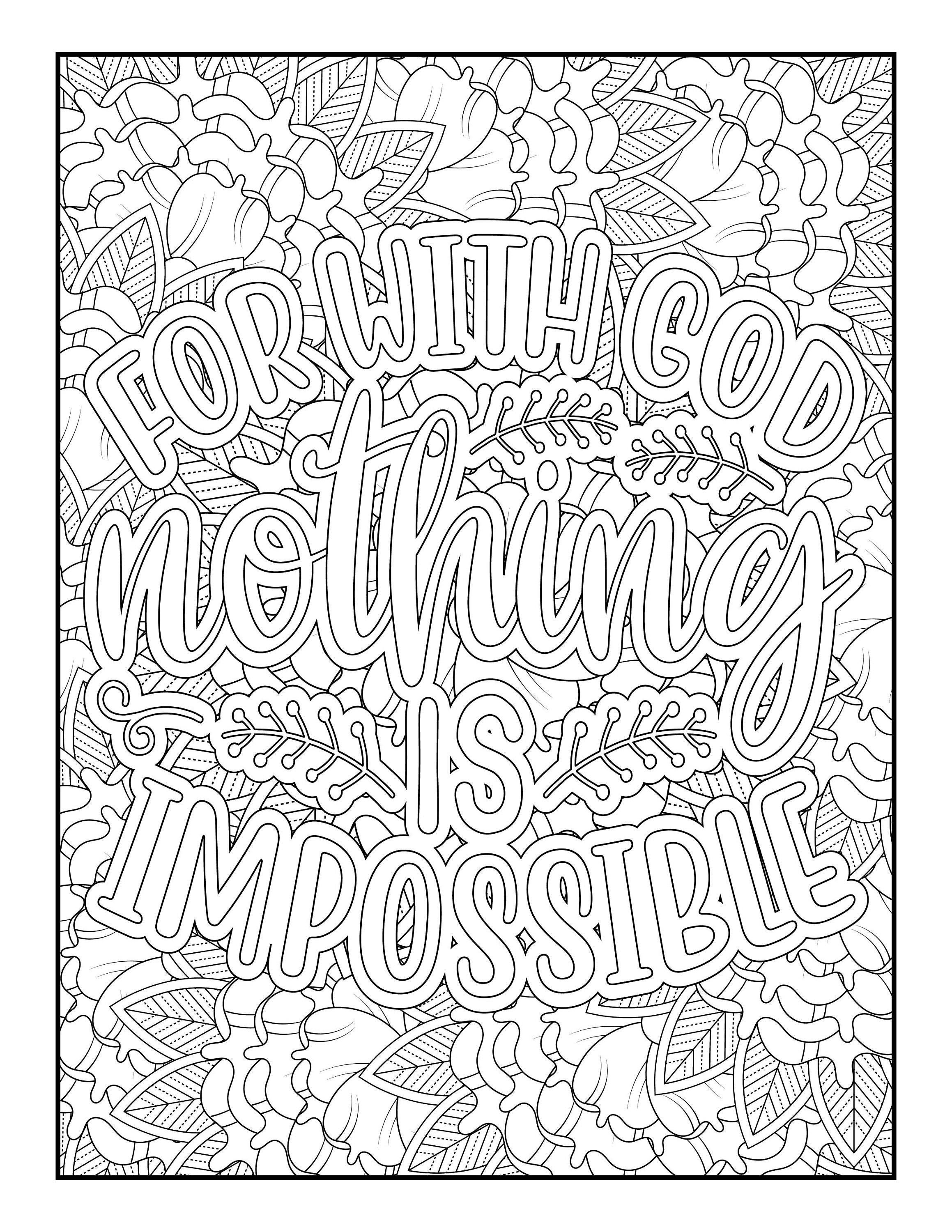 Bible Verse Scripture Coloring Book, Faith Based Coloring Book, Bible ...
