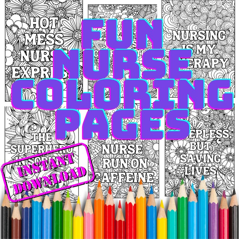 Nurse Coloring Pages (42), Mandella - Etsy
