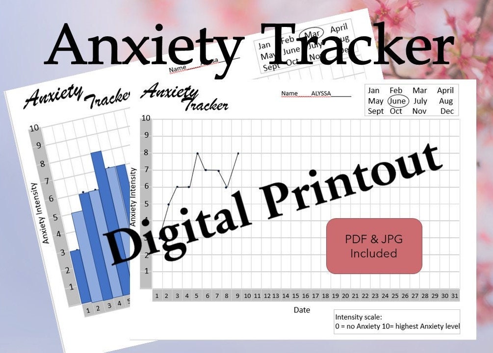 Anxiety Tracker: Printable Monthly - Etsy