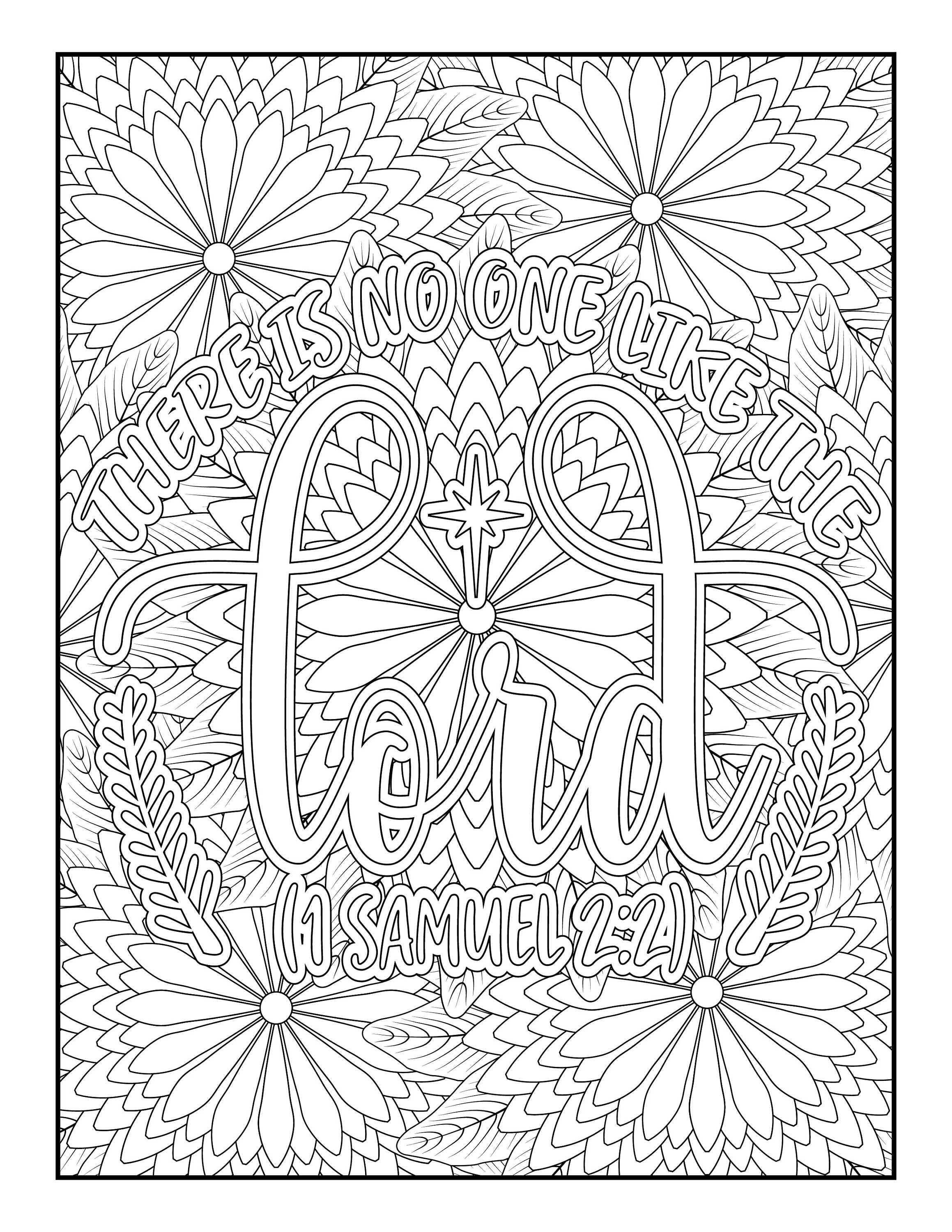 Bible Verse Scripture Coloring Book, Faith Based Coloring Book, Bible ...
