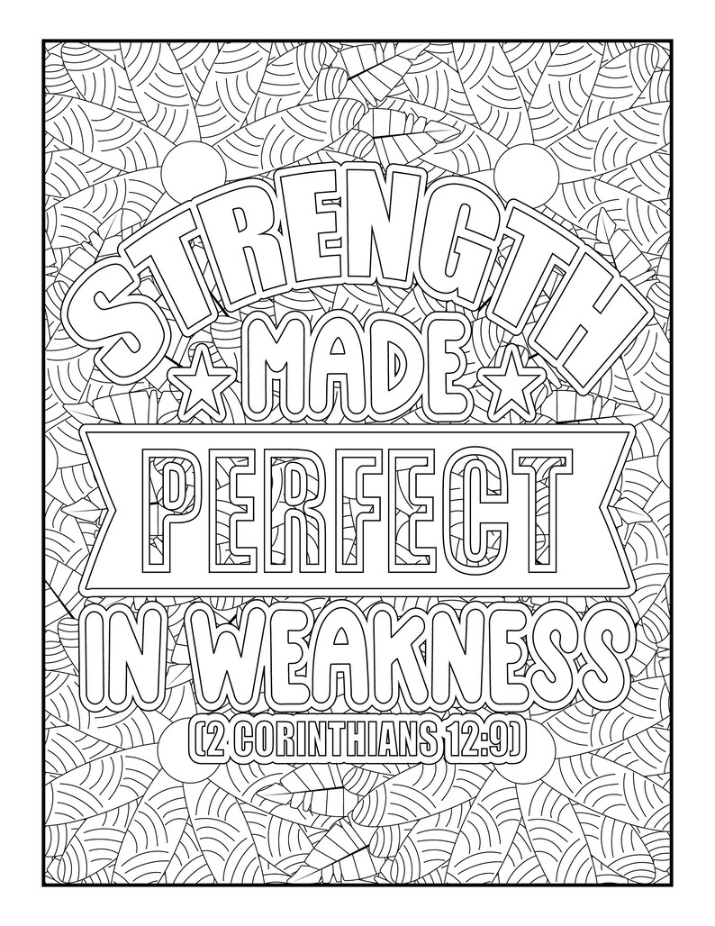 Bible Verse Scripture Coloring Book, Faith Based Coloring Book, Bible ...