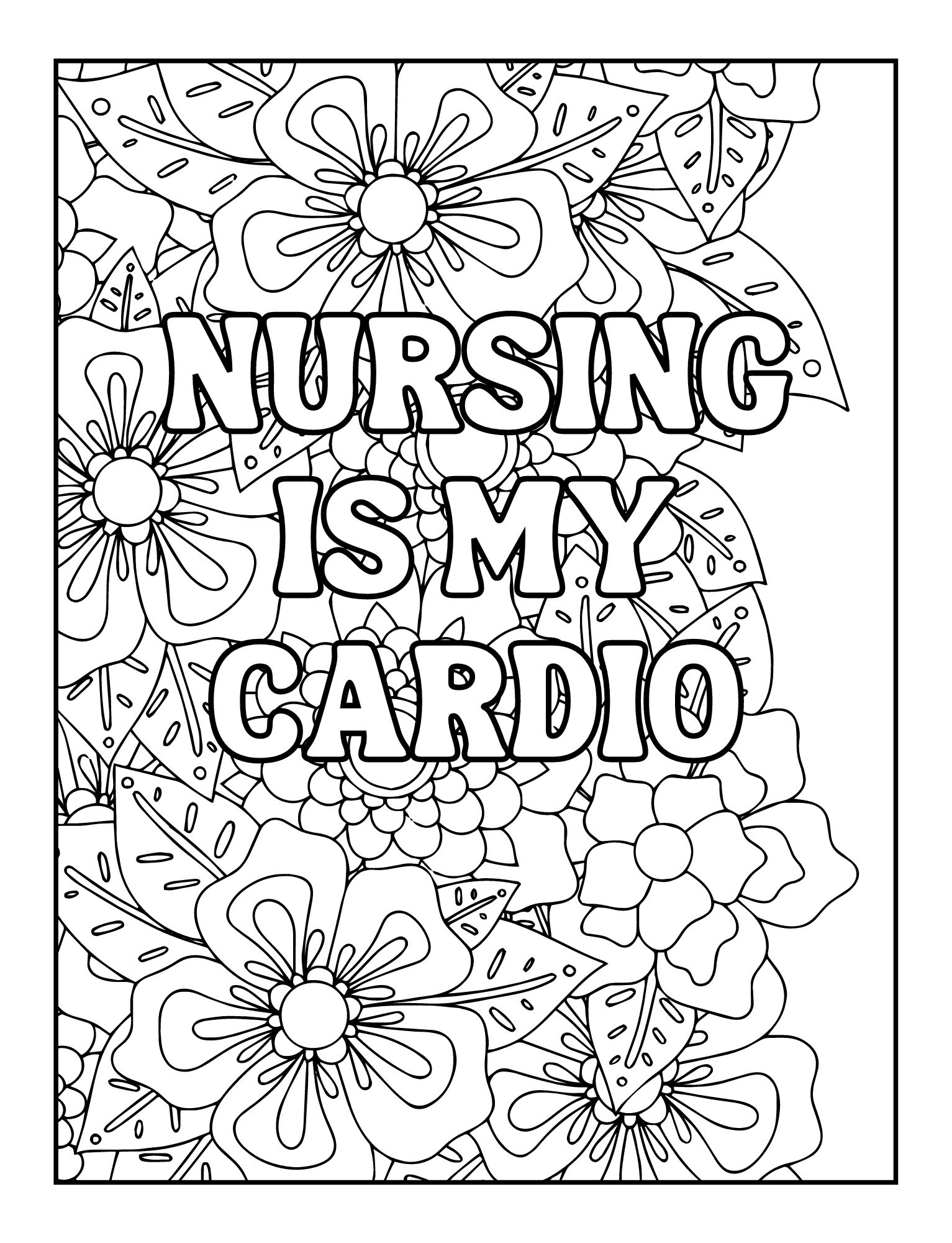 Nurse Coloring Pages 42, Mandella - Etsy