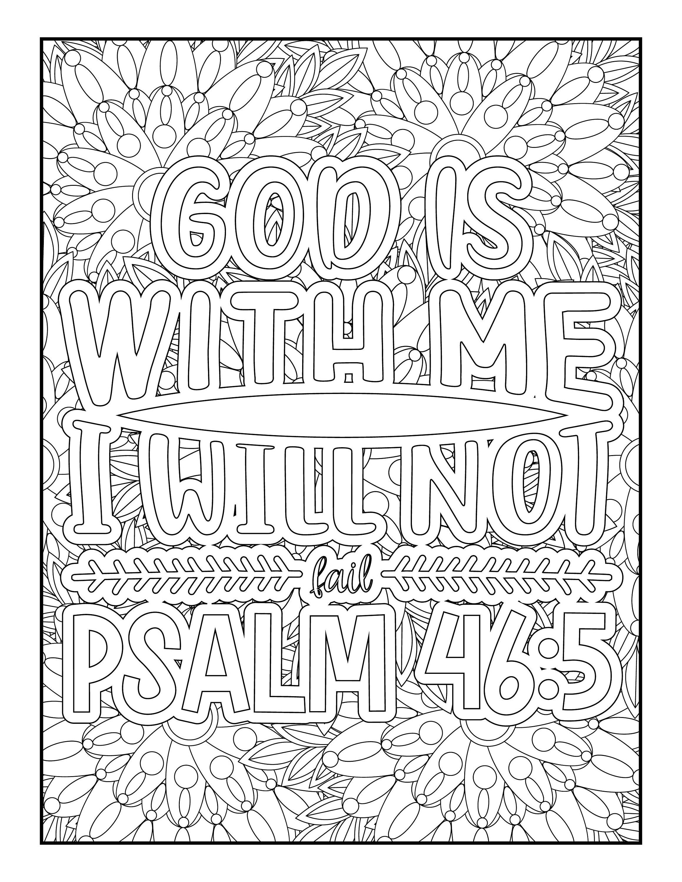 Bible Verse Scripture Coloring Book, Faith Based Coloring Book, Bible ...