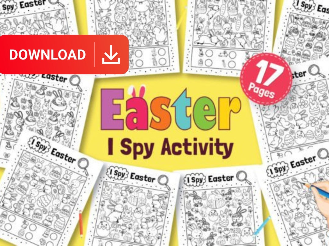 Easter Eye-spy Activity, 17 Printable Easter Activity Pages for Kids ...