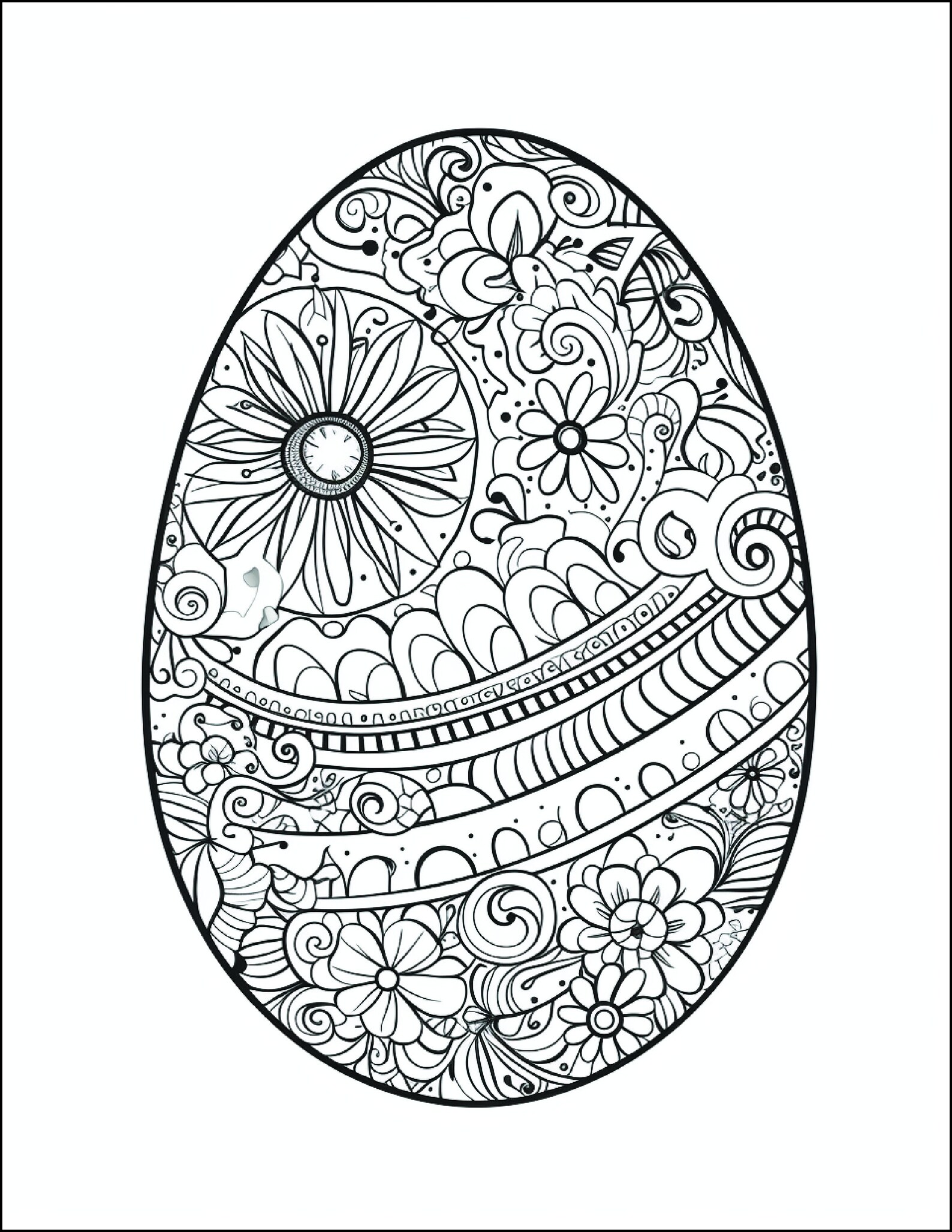Easter Egg Coloring Pages, 40 Printable Pages for Kids, Boys, Girls ...