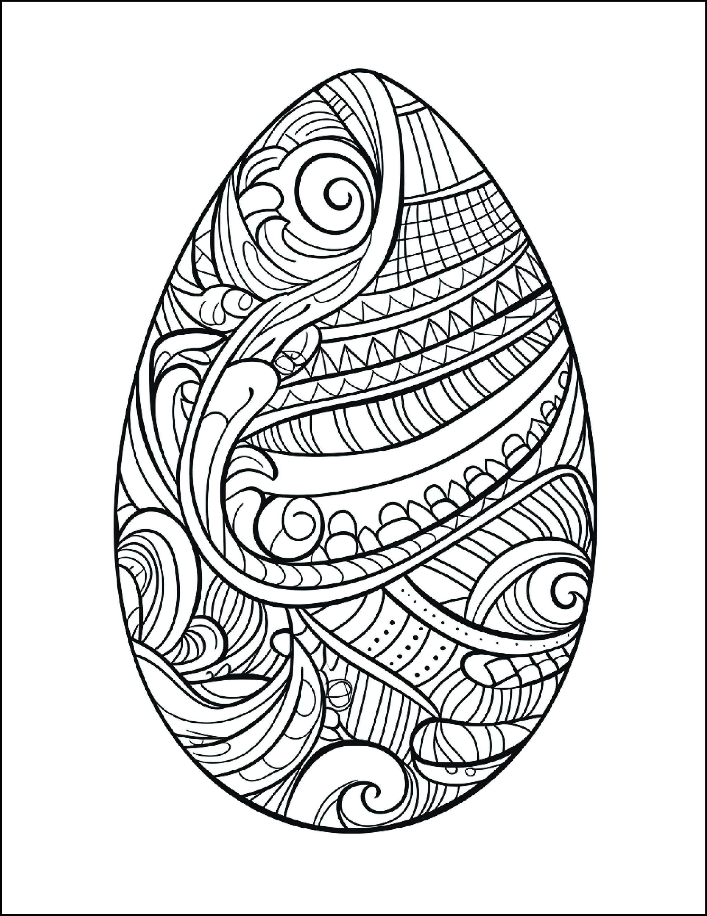 Easter Egg Coloring Pages, 40 Printable Pages for Kids, Boys, Girls ...