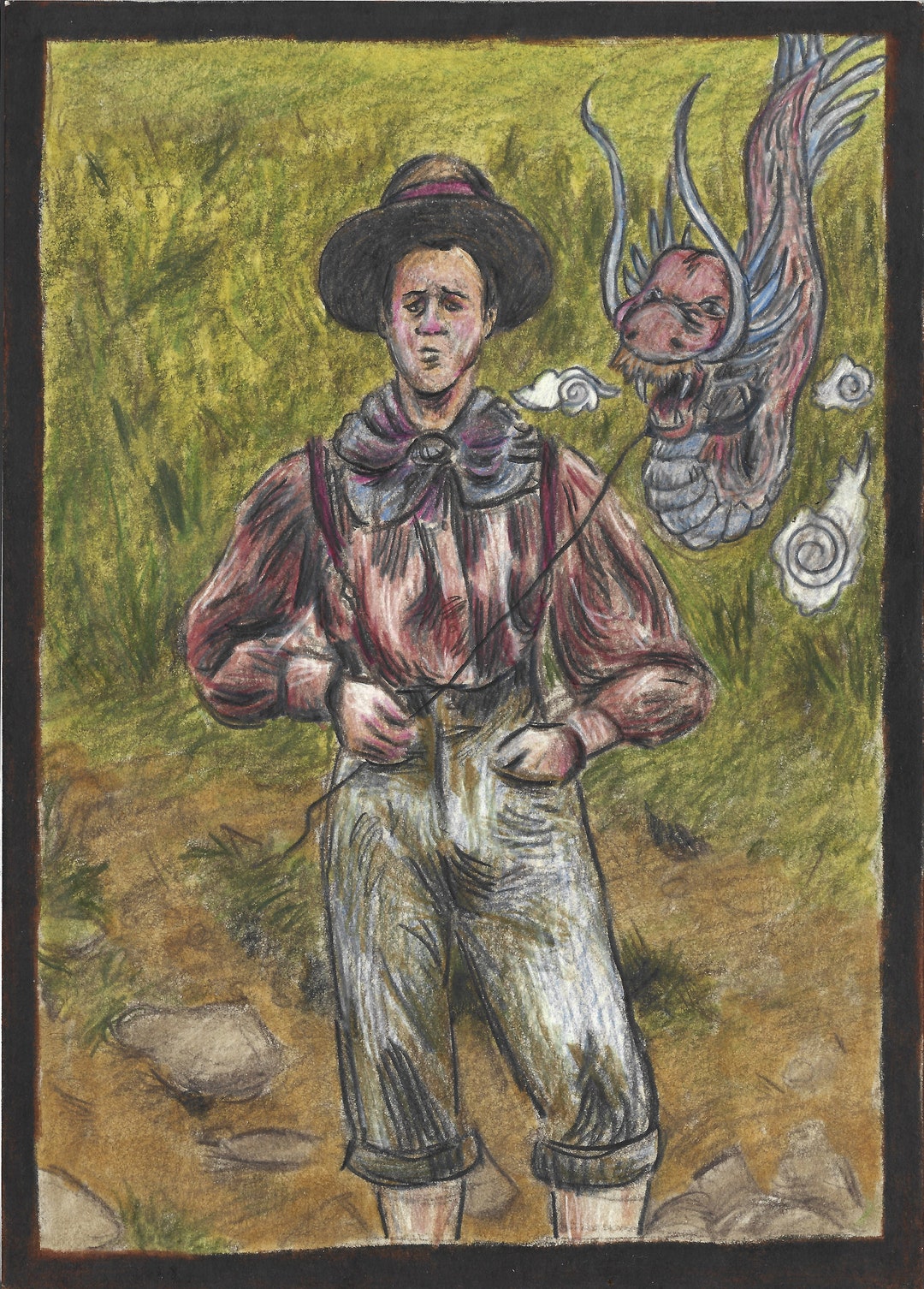 Dragon Handler A5 Original Drawing - Etsy