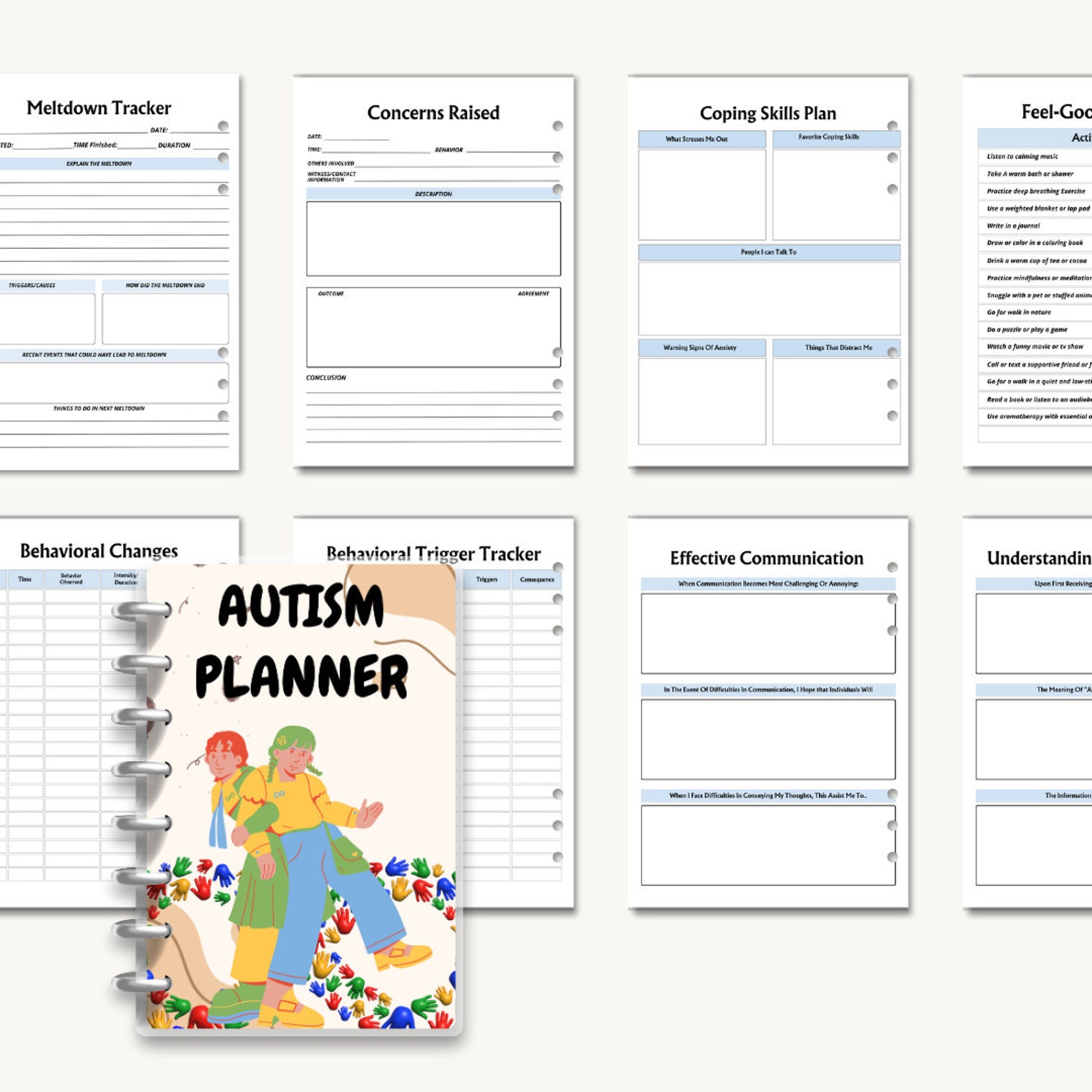 Autism Planner With Daily Schedule, Weekly Organizer, Therapy Tracker ...
