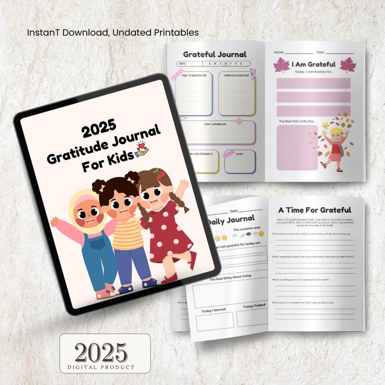 2025 Gratitude Journal for Kids, Children's Diary, Kids Writing ...