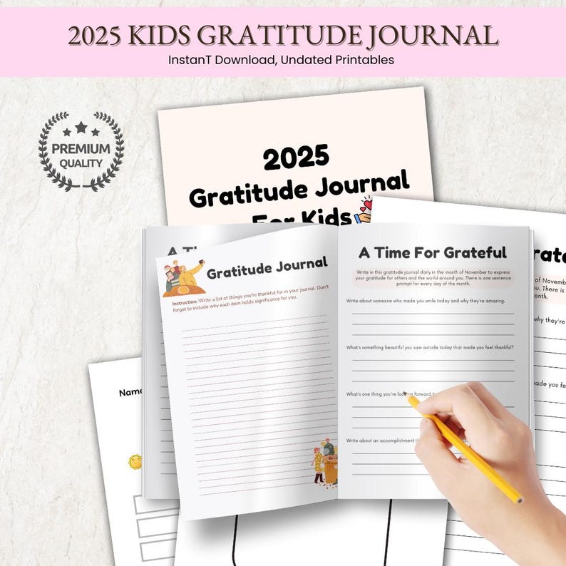 2025 Gratitude Journal for Kids, Children's Diary, Kids Writing ...