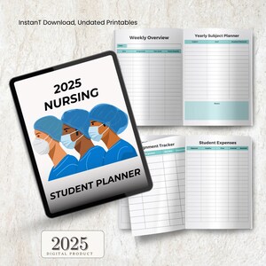 2025 Nursing Student Planner, Nurse Gift, Weekly Academic Planner, Healthcare Organizer, Nursing ...