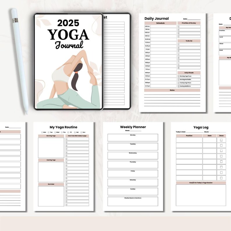 2025 Yoga Journal - Wellness Journal - Meditation Journal - Mindfulness ...