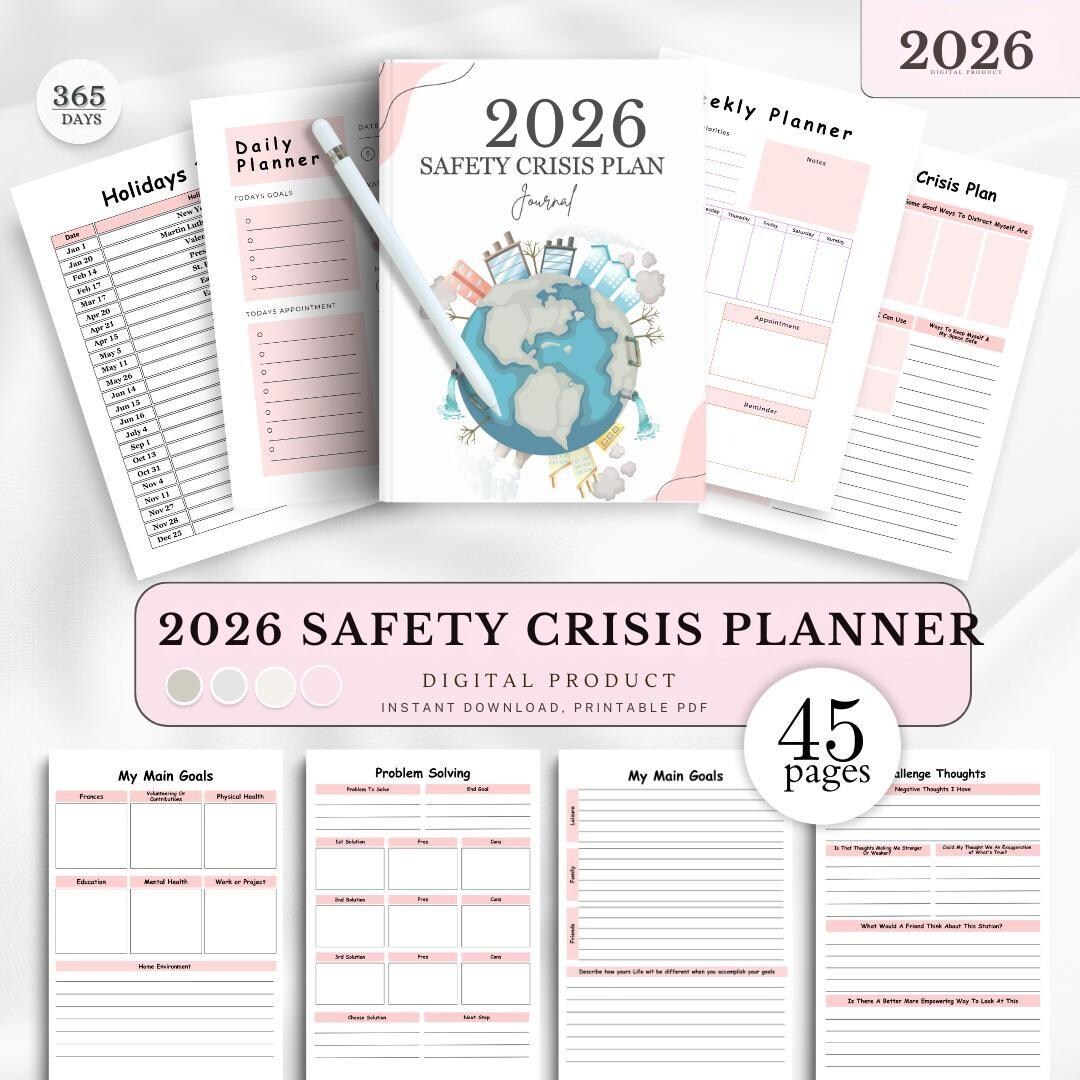2026 Safety Crisis Plan Journal, Safety Crisis Plan Journal, Emergency ...