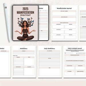 2025 Manifestation Journal, Law of Attraction Planner, Vision Board ...